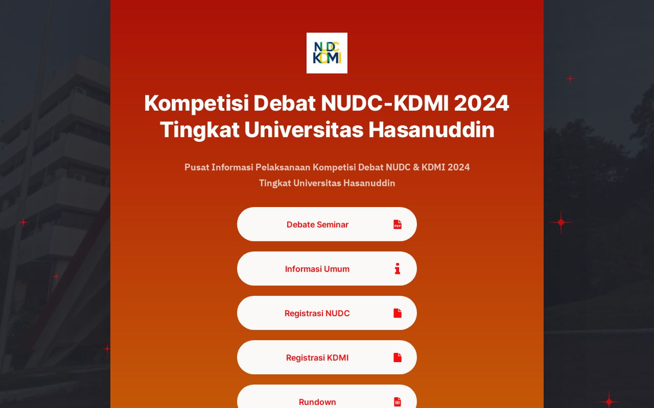 Kompetisi Debat NUDC KDMI 2024 Tingkat Unhas